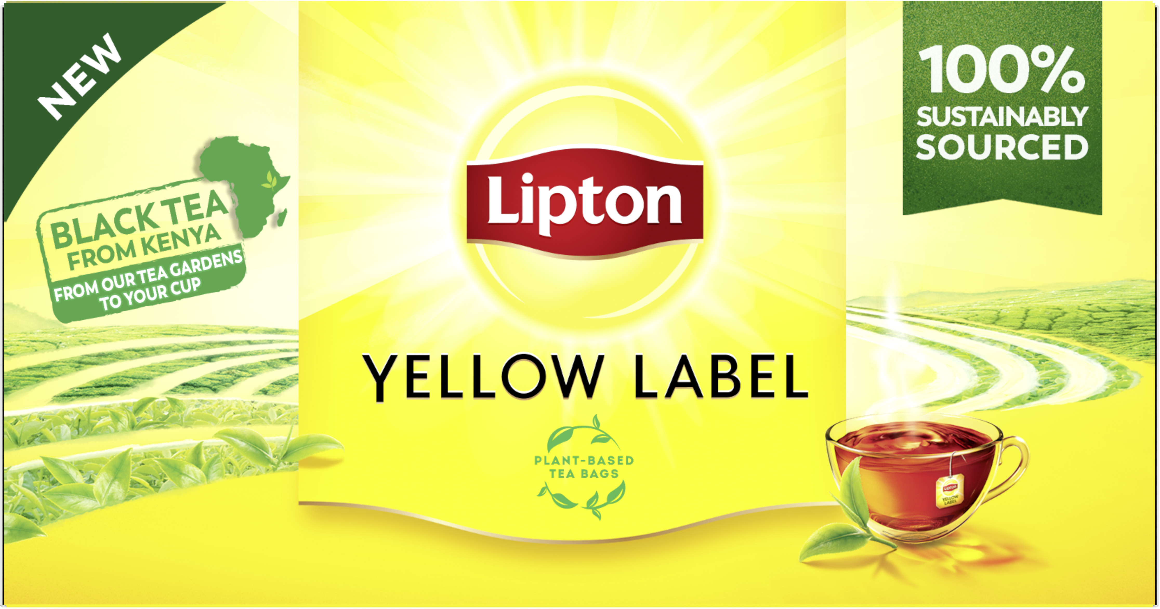 Svart te Yellow Label 100-pack - Lipton - Coop