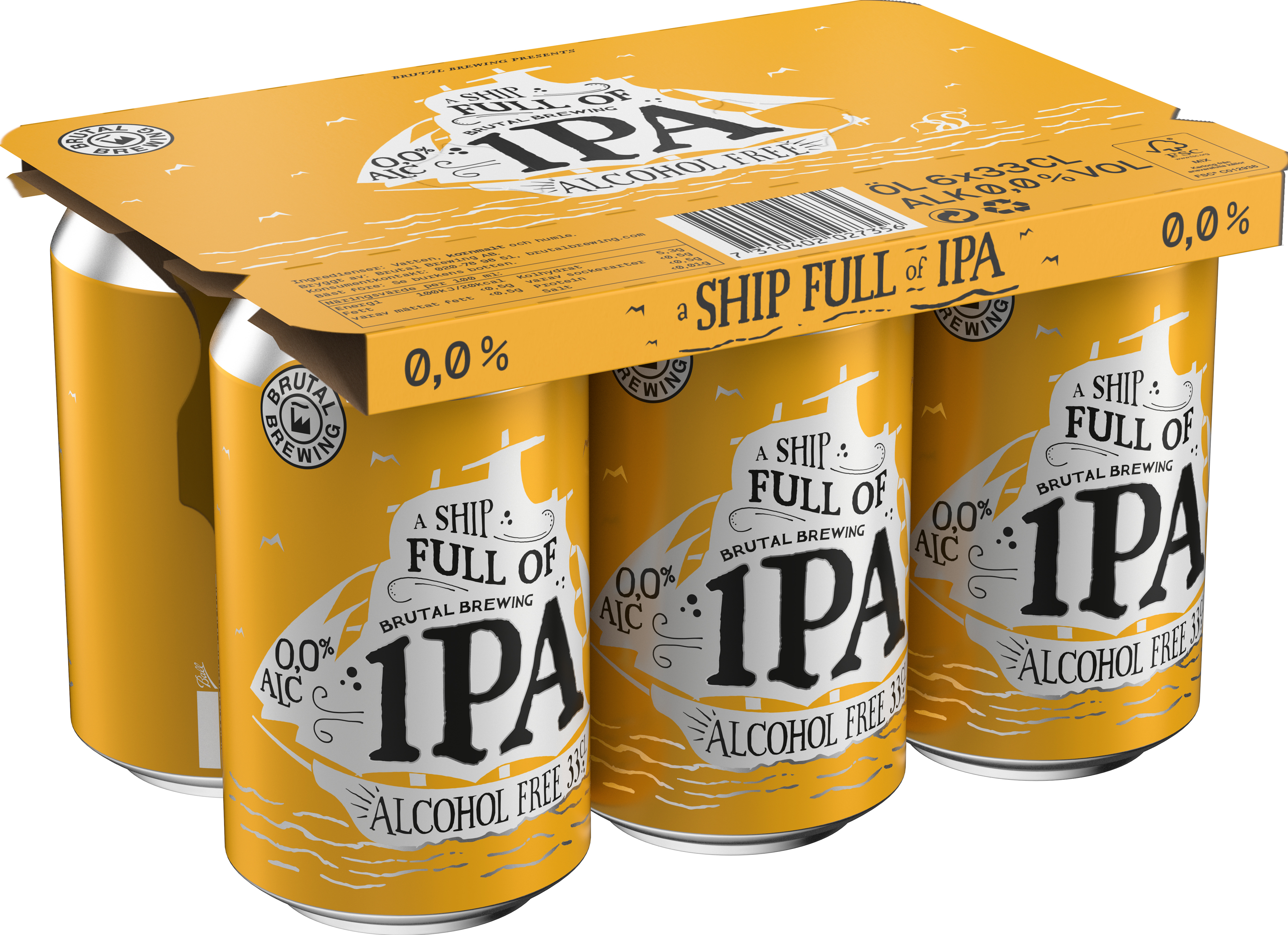 Alkoholfri öl Ship Full of IPA 6-pack - Coop