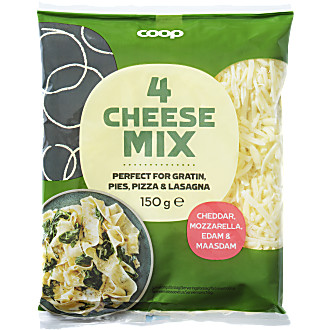 Riven ost 4 Cheese mix - Coop - Coop