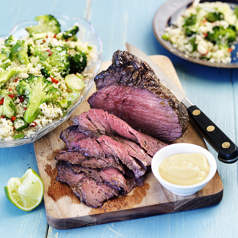 Helstekt rostbiff med couscoussallad | Recept - Coop