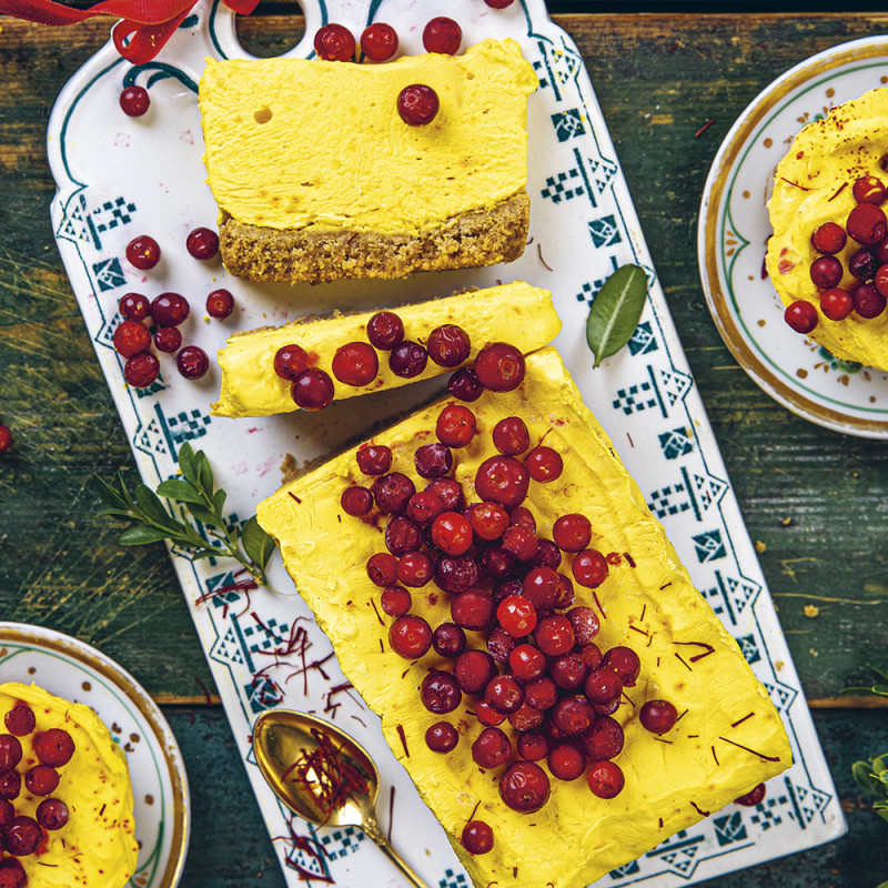 Fryst cheesecake med saffran och honung | Recept - Coop