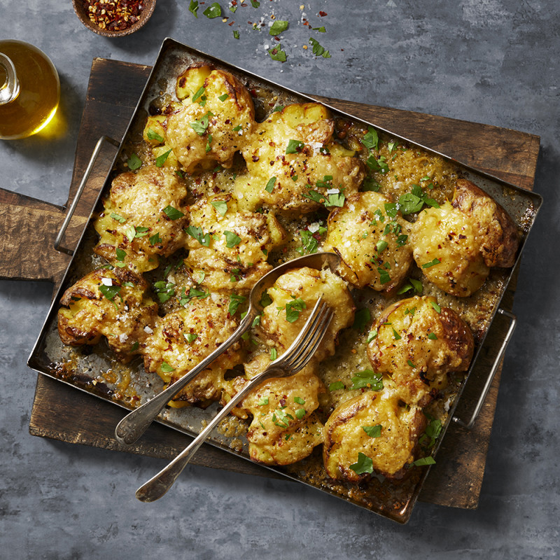 Smashed potatoes med ost | Recept - Coop