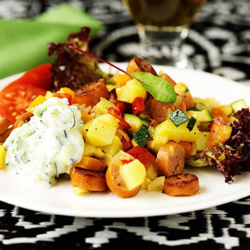 Lyxig pytt i panna med kabanoss | Recept | Coop