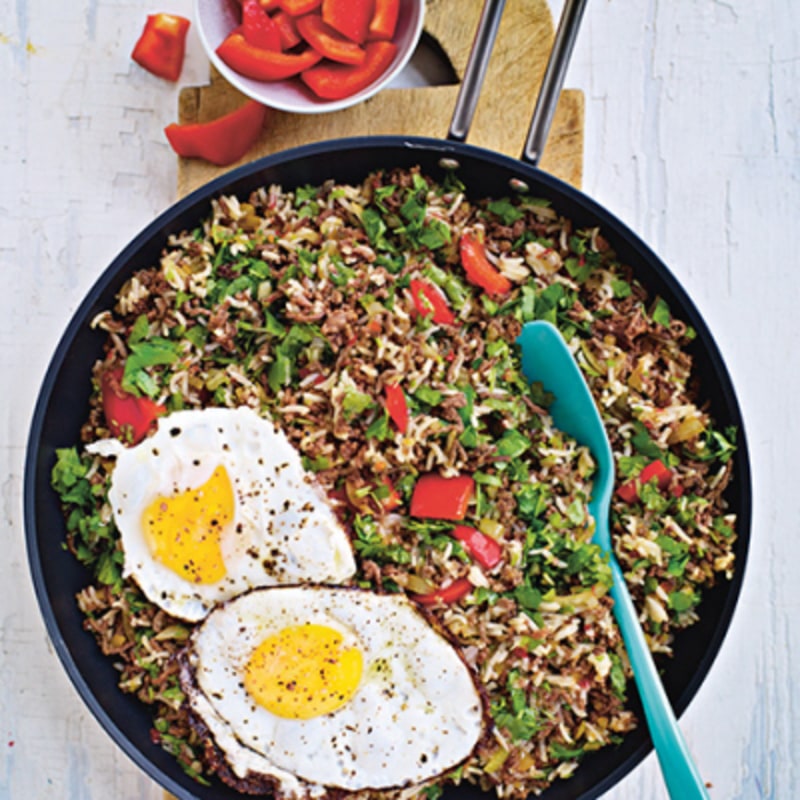 Stekt ris med köttfärs | Recept | Coop