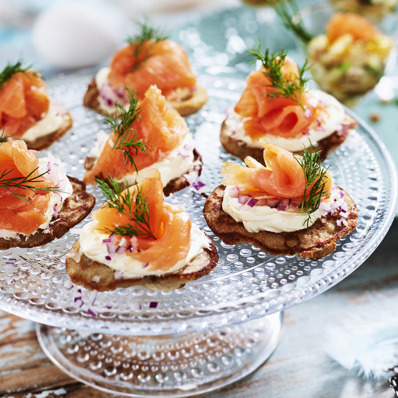 Små blinier med lax | Recept | Coop