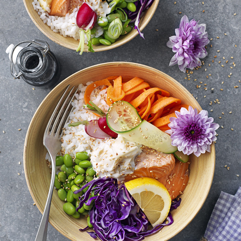 Poké bowl med lax | Recept | Coop