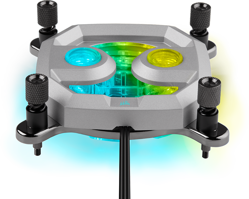 Hydro X Series XC7 RGB PRO CPU Water Block (1700/1200/AM5/AM4) — Silver