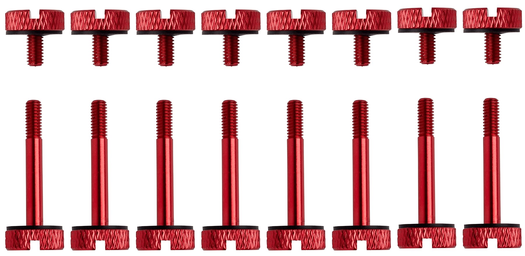 Crystal Series 570X Red Anodized Aluminum Thumbscrews