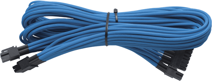 Individually Sleeved 24pin ATX Cable Type 4 (Generation 2), Blue