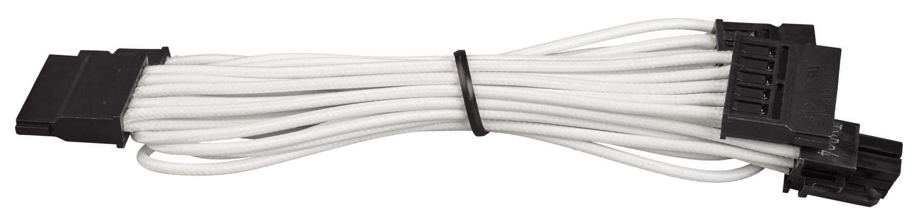 Premium Individually Sleeved SATA Cable, Type 4 (Generation 3) - White