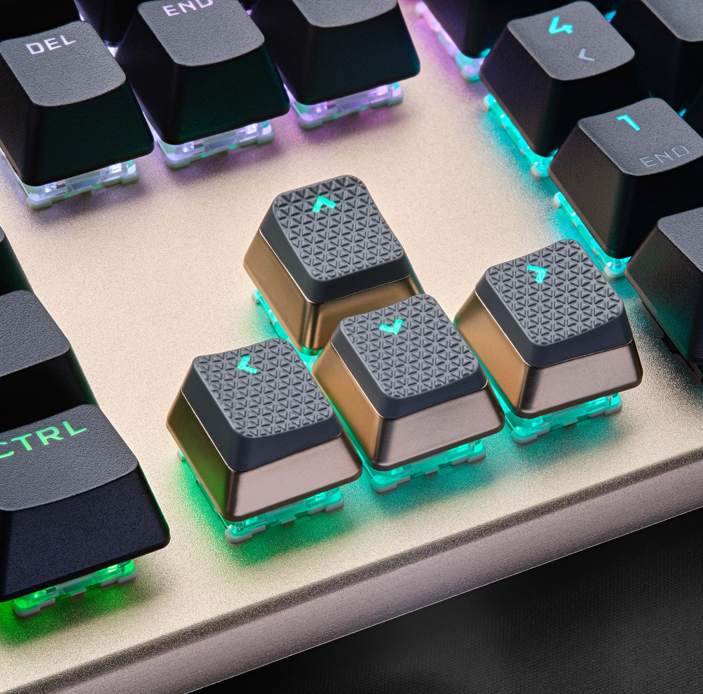 K100 RGB Optical-Mechanical Gaming Keyboard - Midnight Gold