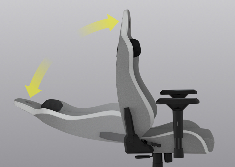 TC200 Gaming Chair – Plush Leatherette – Black/Black