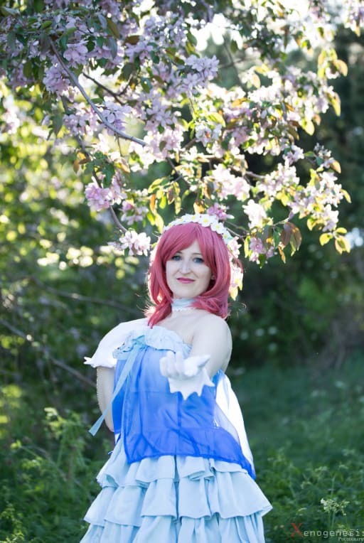 Maki, Love Live! Blue dress version from Love Live! Costume - Coscove