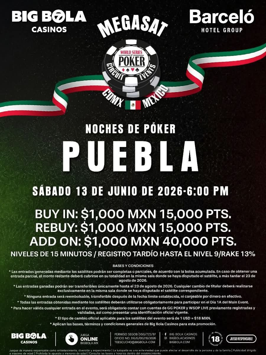 El WSOP Circuit México tendrá extensa oferta Sats presenciales ...