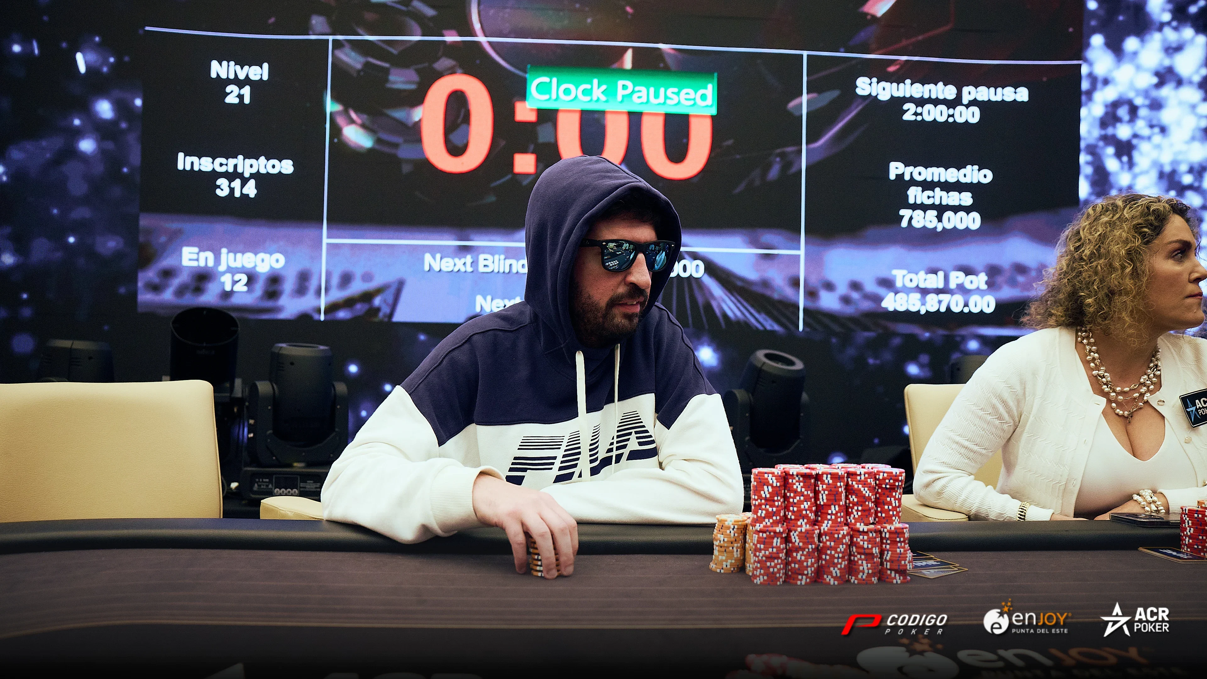 Enjoy Poker Tour: Mauricio Pinochet lidera FT do Main Event