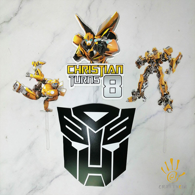 Cake Topper Transformer Personalised Cake Topper - Craftycle