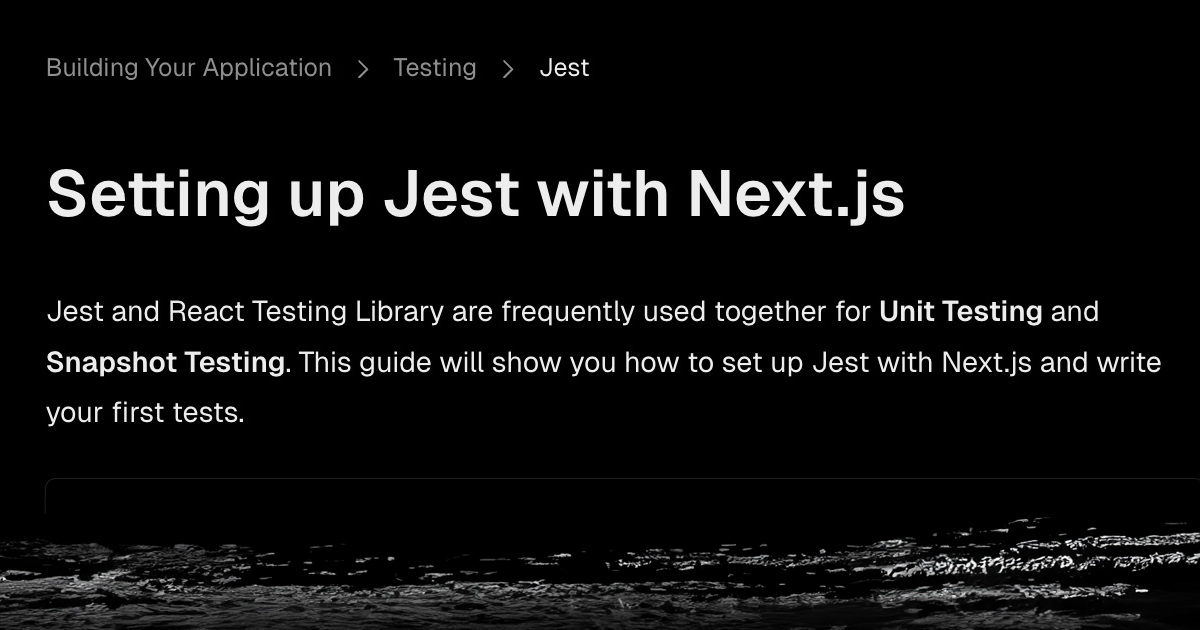 Testing Your Next.js Site | Chris Baucom · Freelance developer