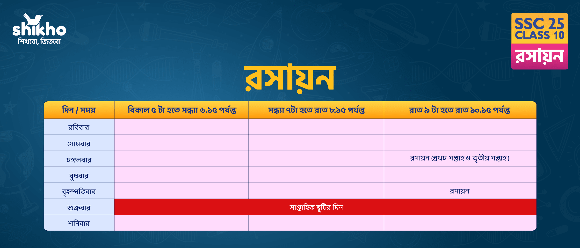 রসায়ন ।১০ম শ্রেণি । SSC ‘25 । Shikho