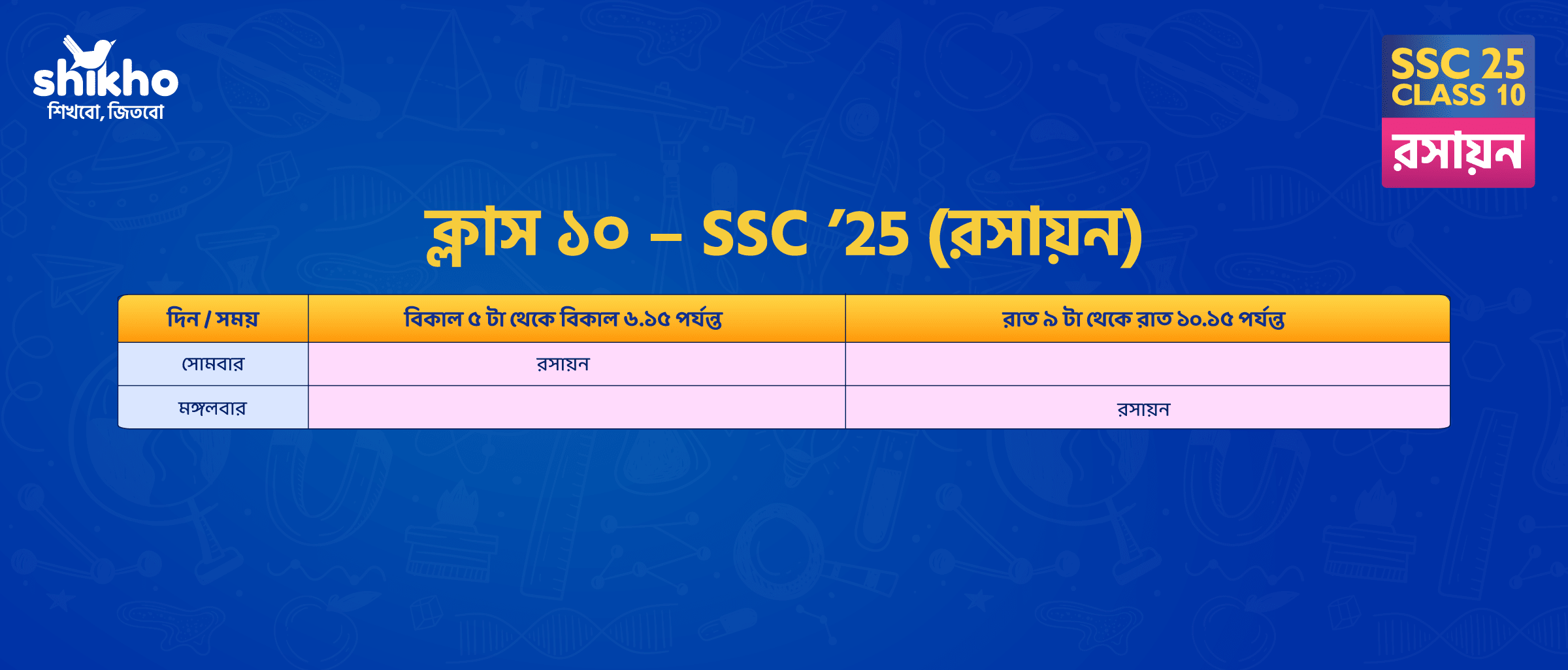 রসায়ন ।১০ম শ্রেণি । SSC ‘25 । Shikho