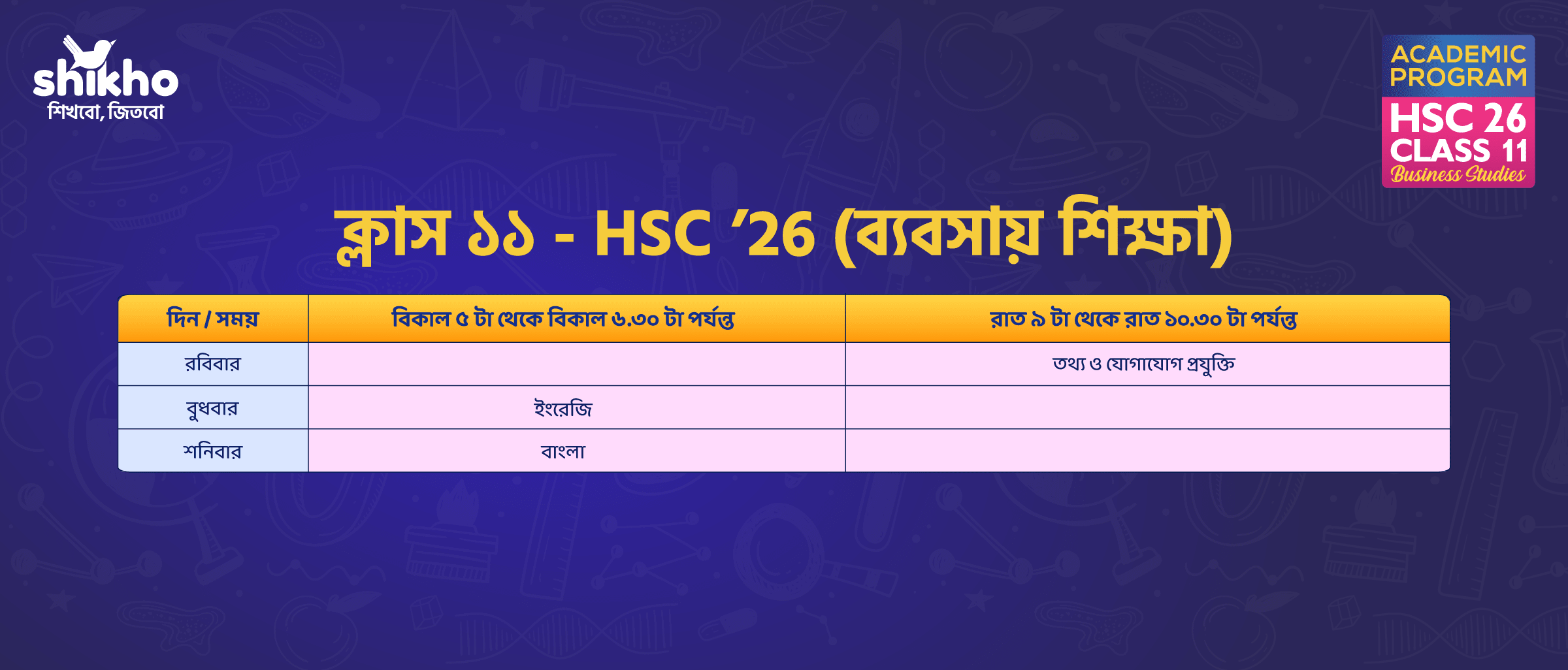 HSC '26 - ১১শ শ্রেণি | একাডেমিক প্রোগ্রাম | Business Studies