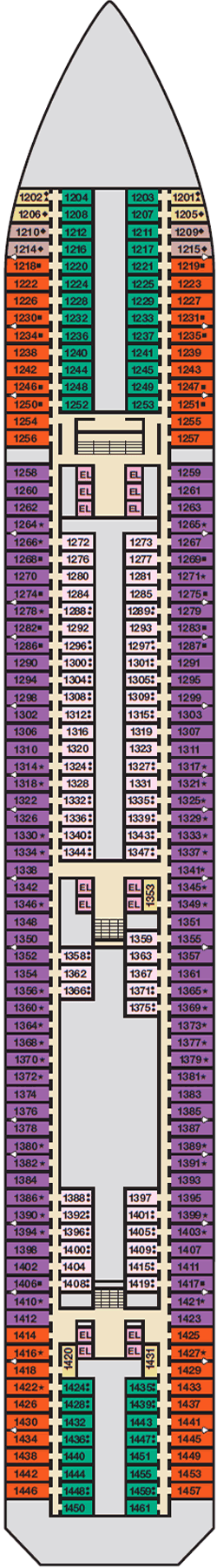Carnival Splendor Kreuzfahrten, Deckplan und Schiffsbewertungen