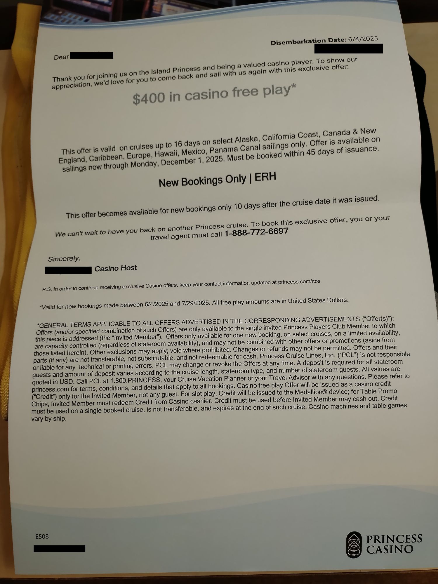 カジノからのオファー #805 | Cruisemans