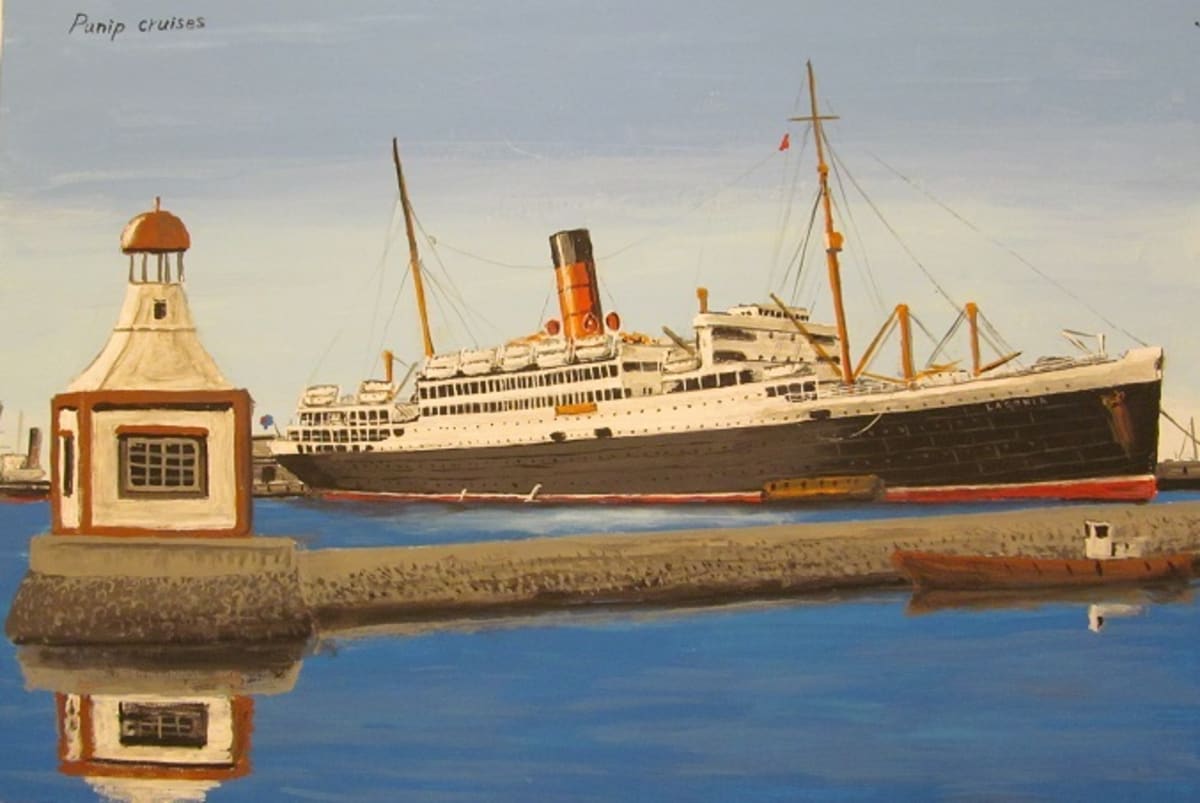 RMS LACONIA acrylic painting | Cruisemans