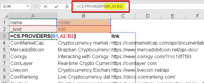 PROVIDERS | Cryptosheets