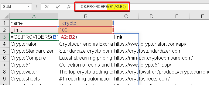 PROVIDERS | Cryptosheets