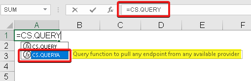 How to use QUERYA in Excel & Googlesheets | Cryptosheets