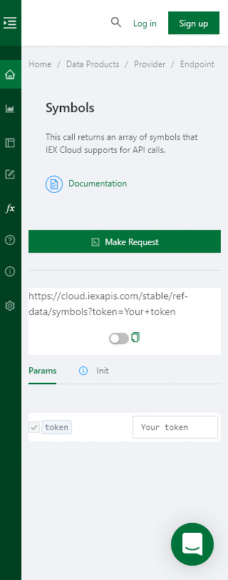 How to pull Symbols data from IEX into Excel and Google Sheets | Cryptosheets