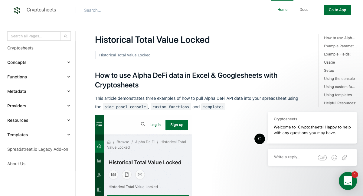 How to pull Historical Total Value Locked data from Alpha DeFi into Excel and Google Sheets ...