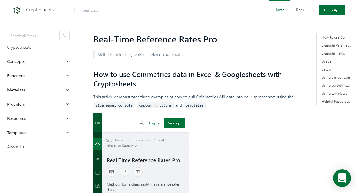 How to pull Real-Time Reference Rates Pro data from Coinmetrics into ...