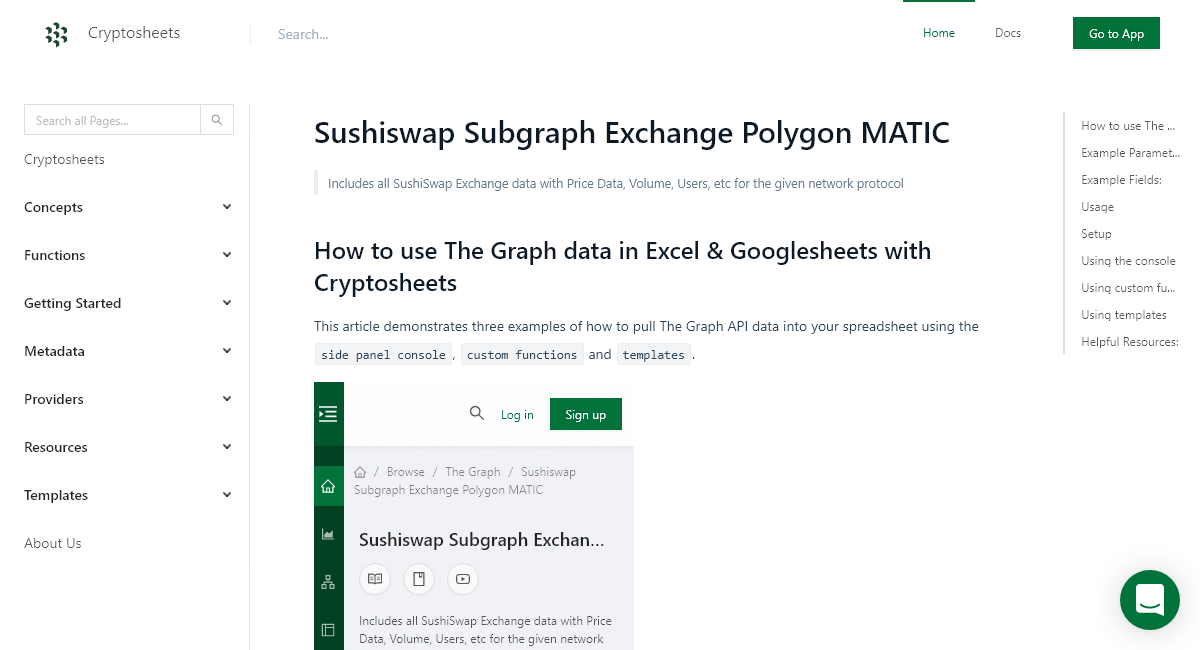 How to pull Sushiswap Subgraph Exchange Polygon MATIC data from The Graph into Excel and Google ...
