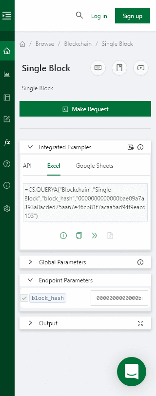How to pull Single Block data from Blockchain into Excel and Google Sheets | Cryptosheets