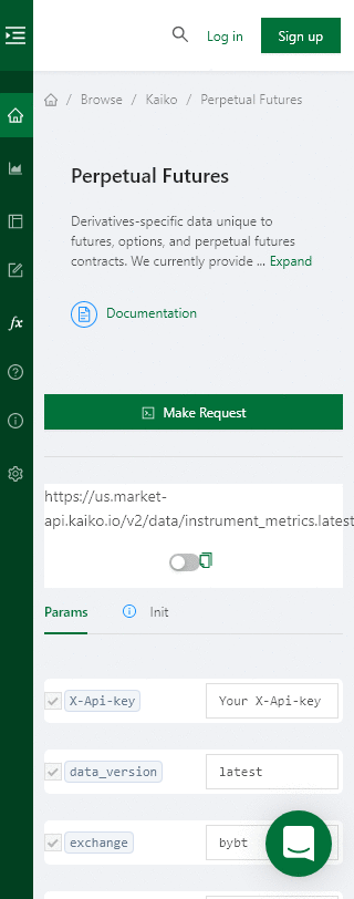 How to pull Perpetual Futures data from Kaiko into Excel and Google Sheets | Cryptosheets