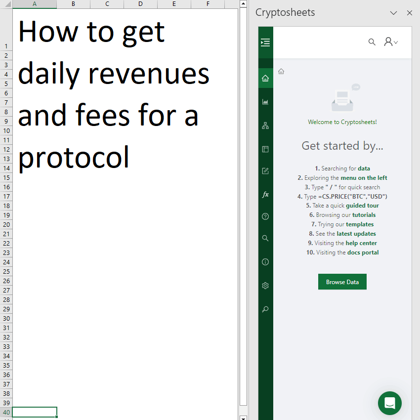 How to pull Fees Get Overview by Protocol data from DeFiLlama into Excel and Google Sheets ...