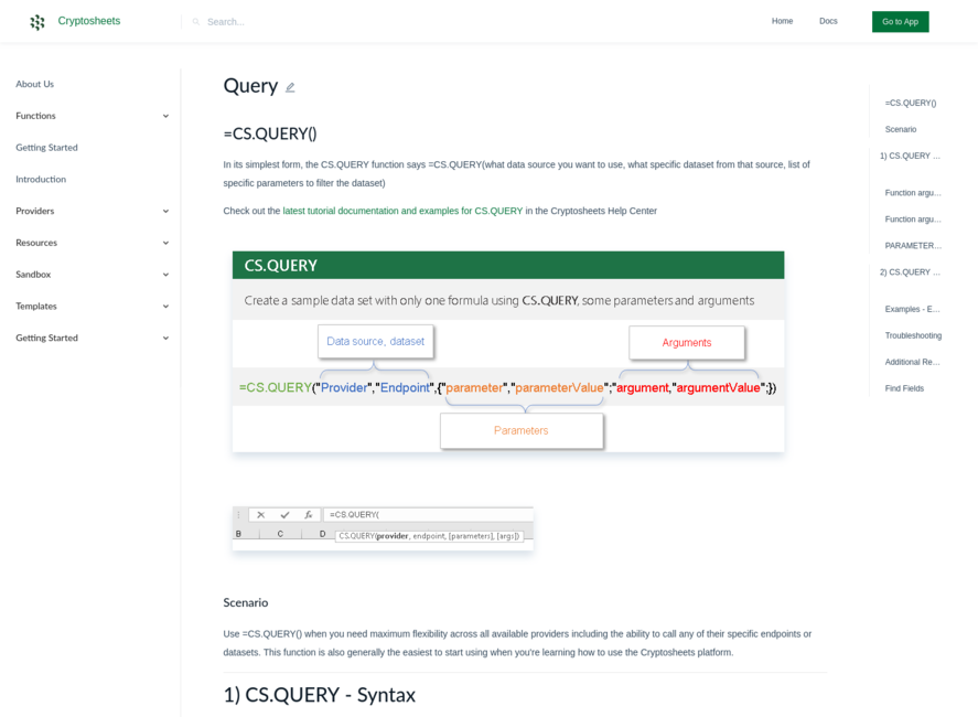 Query | Cryptosheets