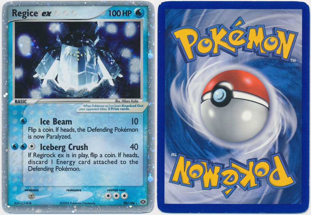 Regice Ex Card