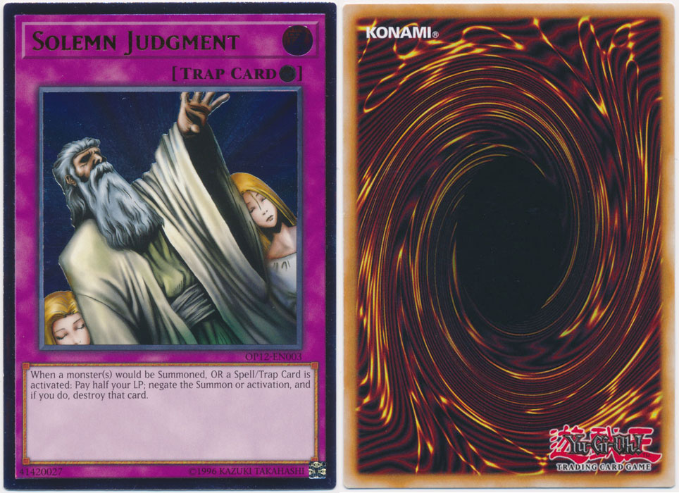 Yu Gi Oh Solemn Judgment