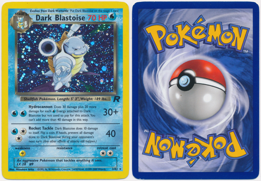 Dark Blastoise Pokemon Card