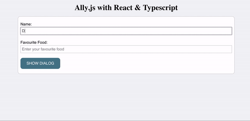 Accessible Web Apps With React Typescript And Allyjs Css Tricks