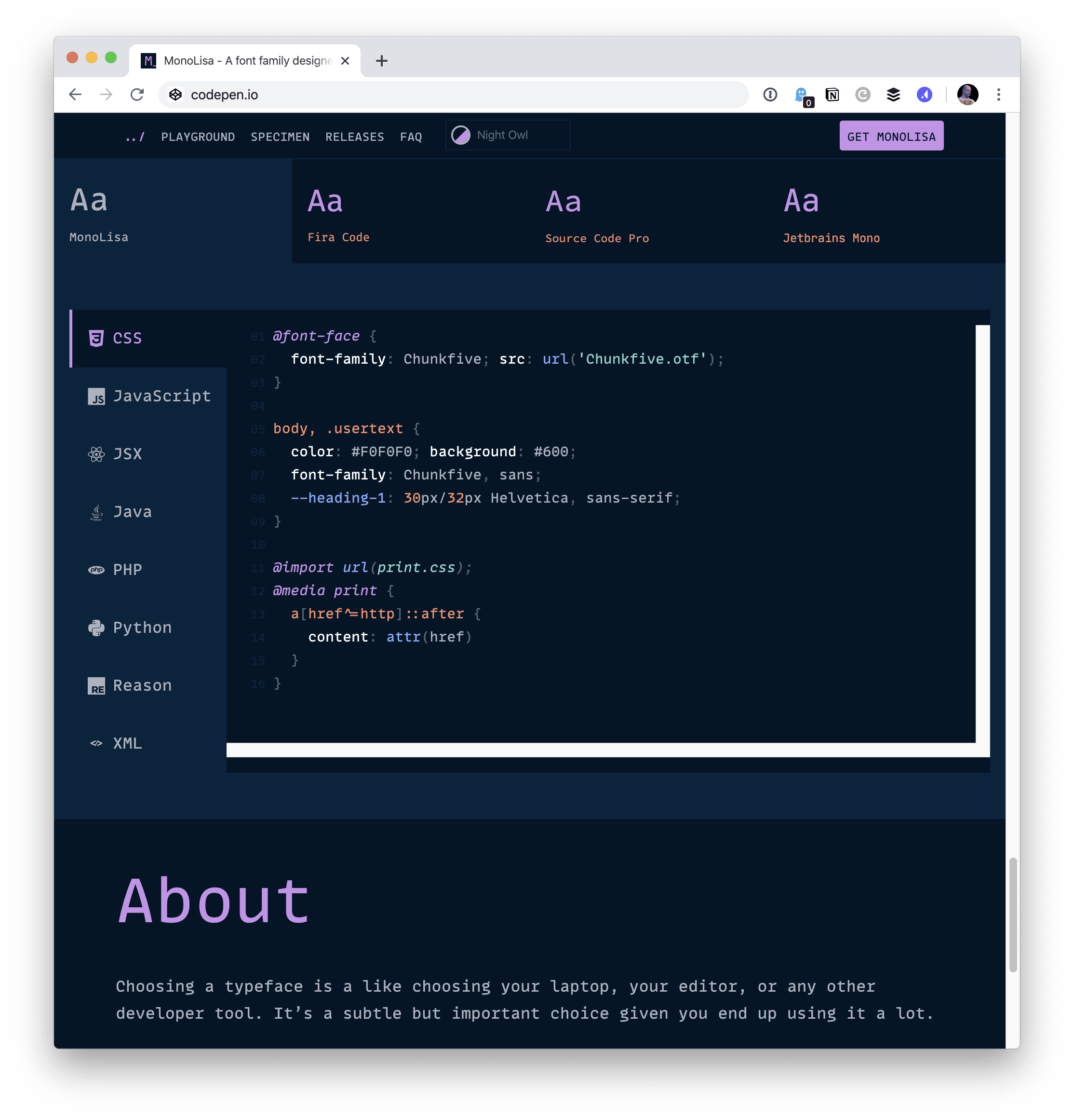 MonoLisa - CodePen Blog