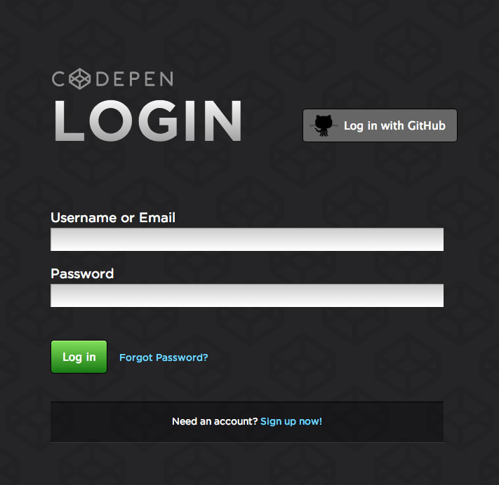 New Design for Login and Signup Pages - CodePen Blog