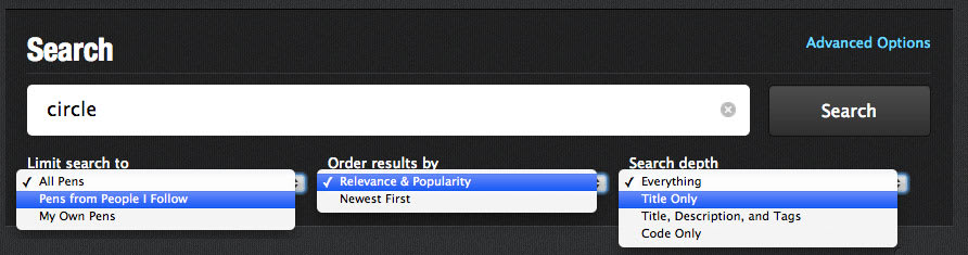 The New Search! - CodePen Blog