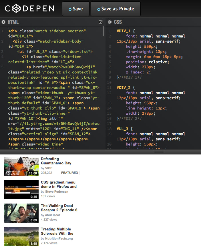 SnappySnippet Allows You To Move HTML and CSS from Chrome DevTools to CodePen - CodePen Blog