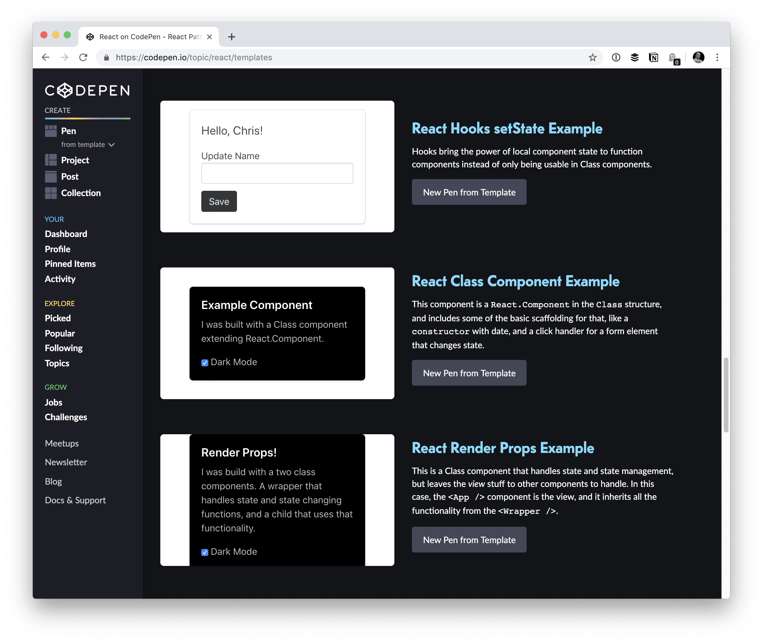 New on CodePen: Topics - CodePen Blog