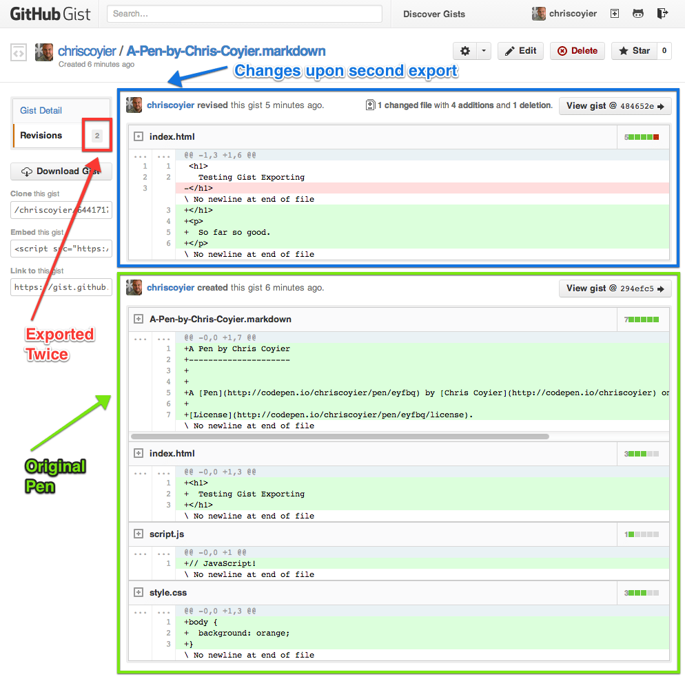 Joy! Gists now Update - CodePen Blog