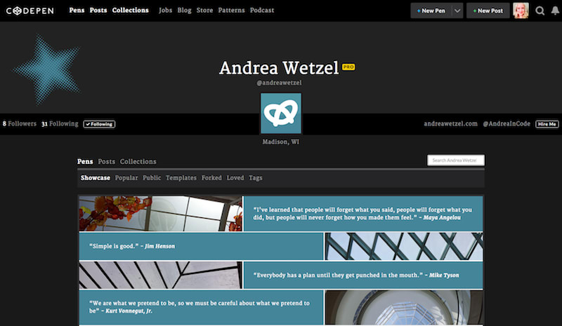 Sweet Custom Profiles - CodePen Blog