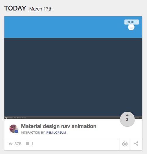 MaterialUp - CodePen Blog